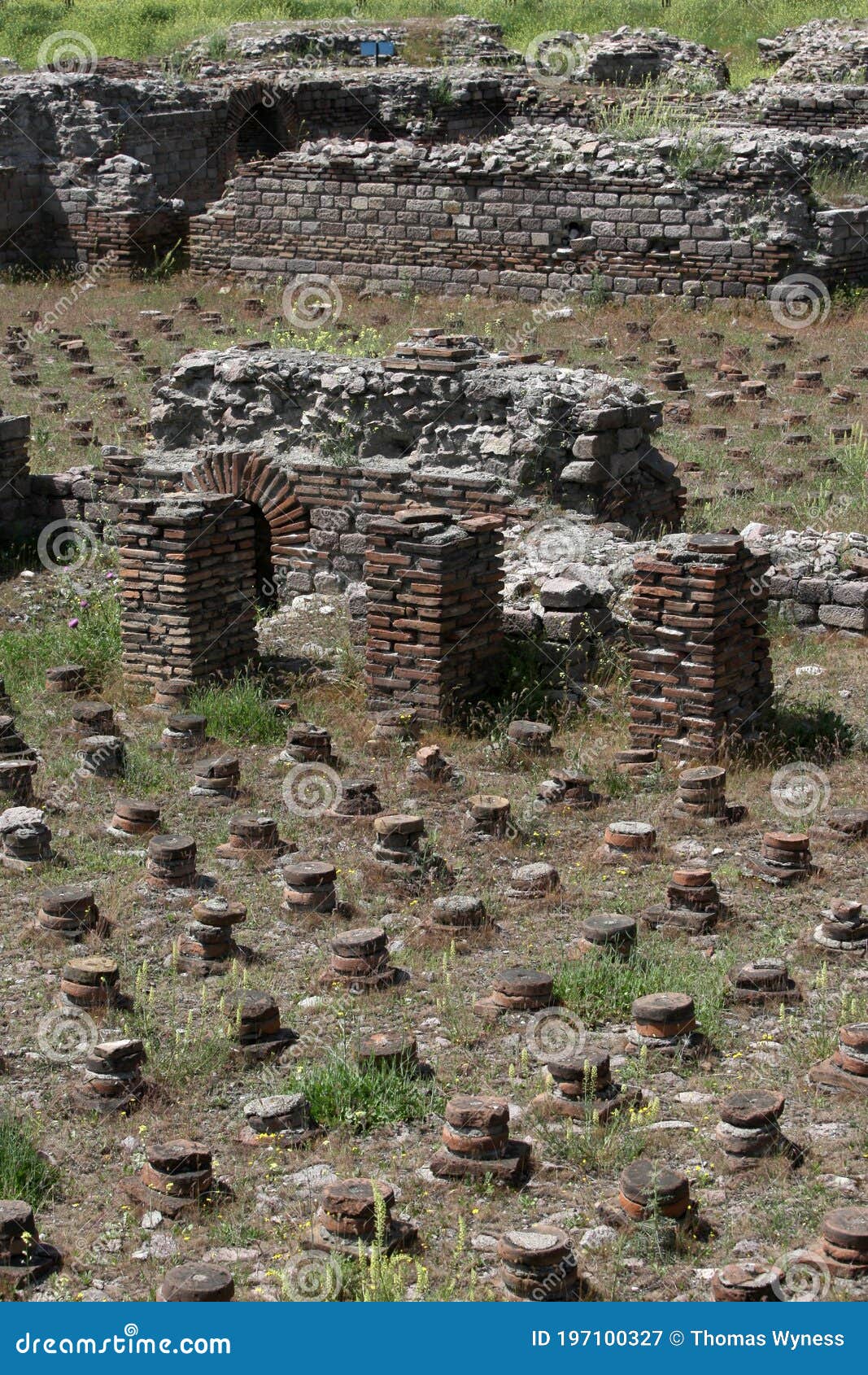 The Ancient Roman Bath Ruins at Ankara in Turkey. Stock Image - Image ...