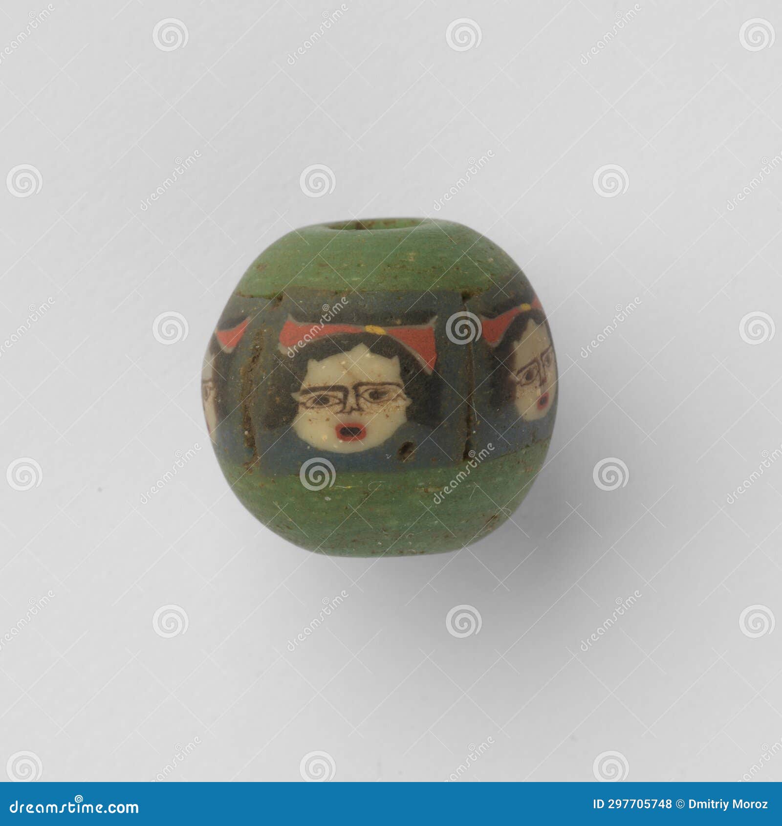 Ancient Roman Bead with Faces Stock Photo - Image of jewelry, technique ...