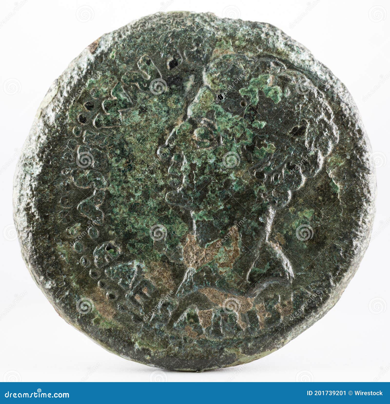 Ancient Roman Bronze Dupondius Coin of Ebora Stock Image - Image of ...