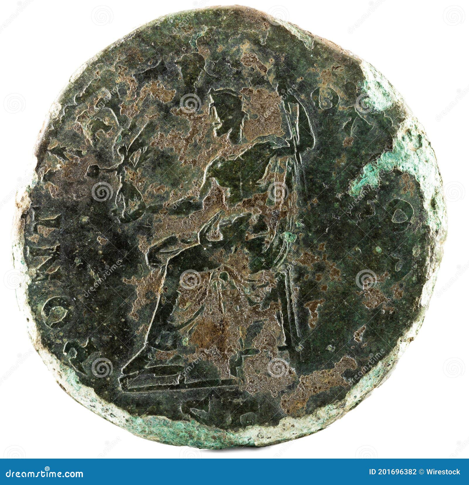 Ancient Roman Bronze Sestertius Coin of Emperor Hadrian Stock Photo ...