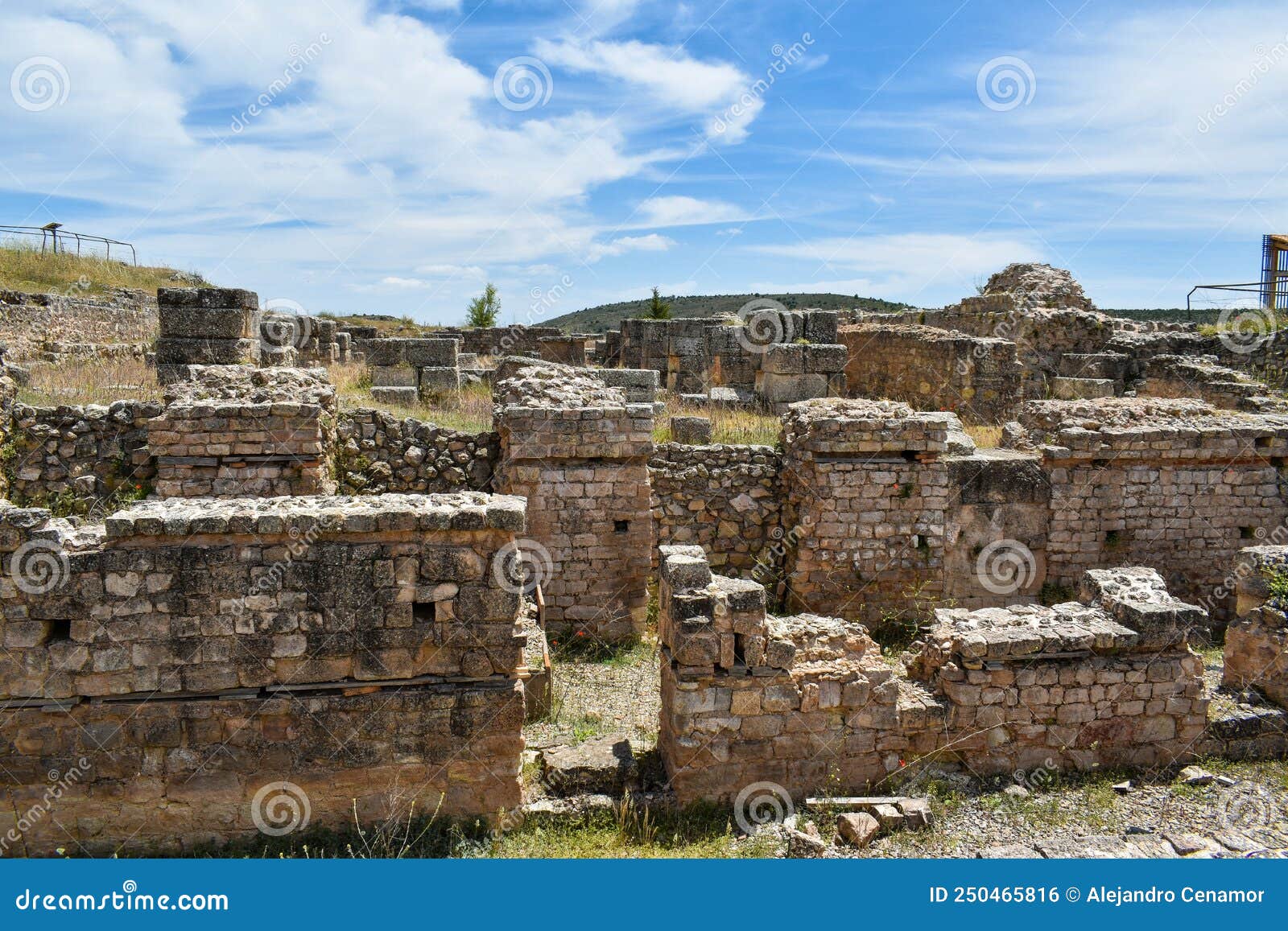 Ancient Roman Building in the Countryside Stock Photo - Image of grass ...