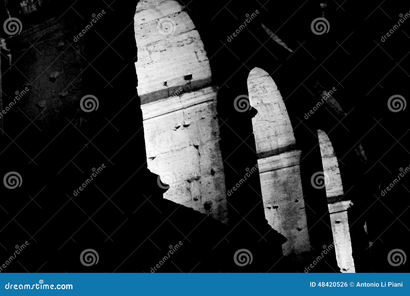 An ancient Roman building stock photo. Image of shadow - 48420526