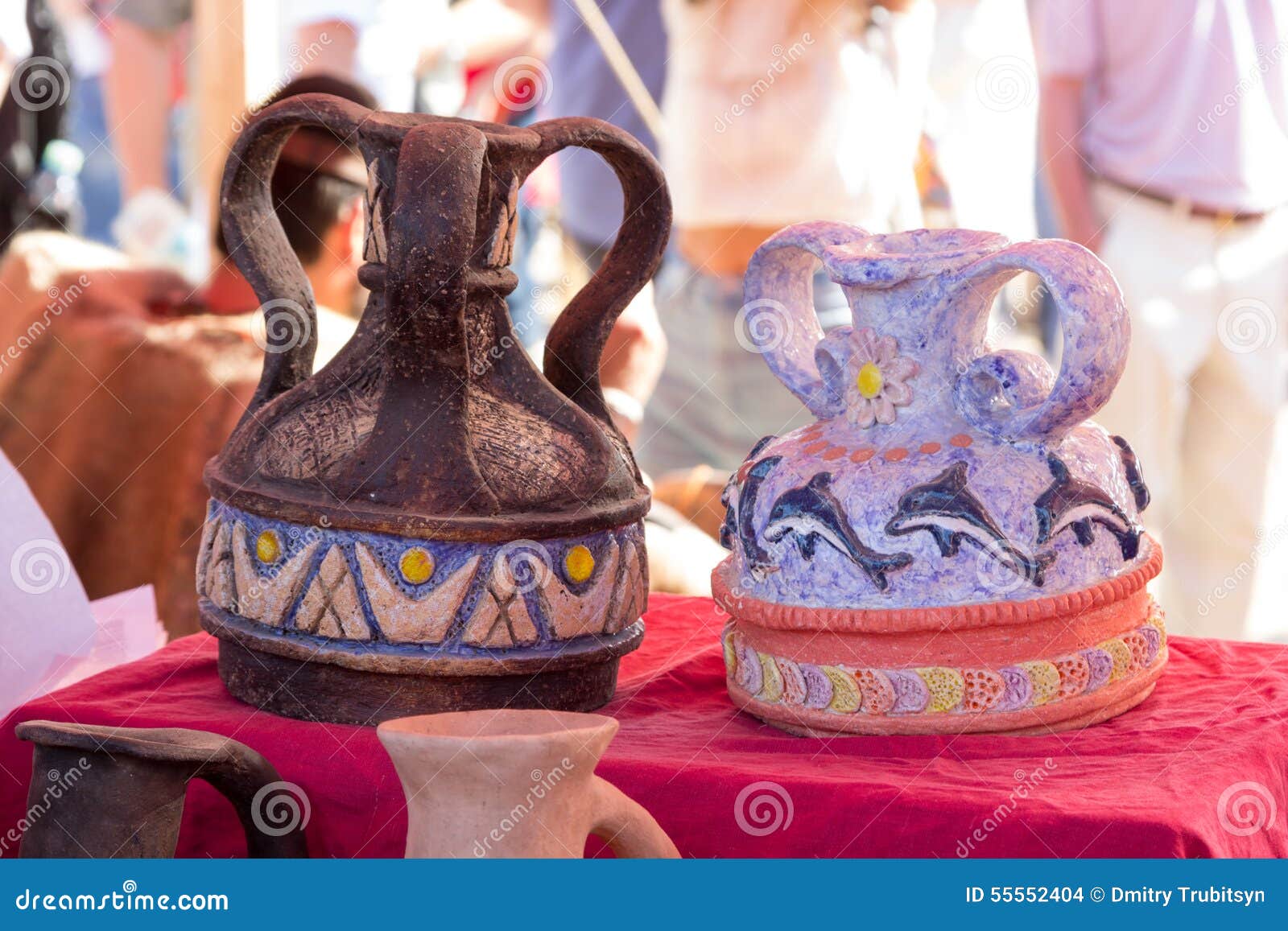 Ancient Roman Clay Figurines and Utensils Stock Photo - Image of ...