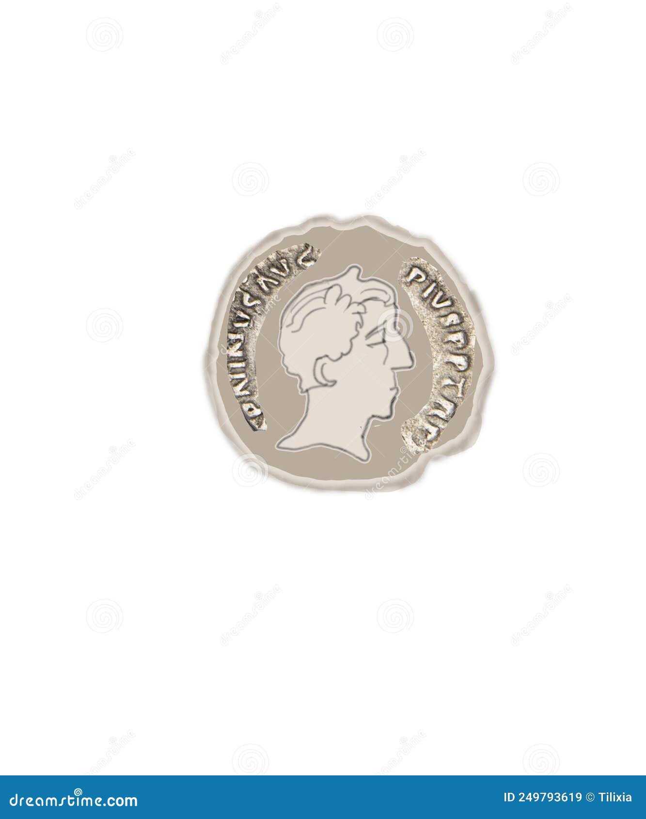 The Ancient Roman Coin Denarius Royalty-Free Stock Photography ...