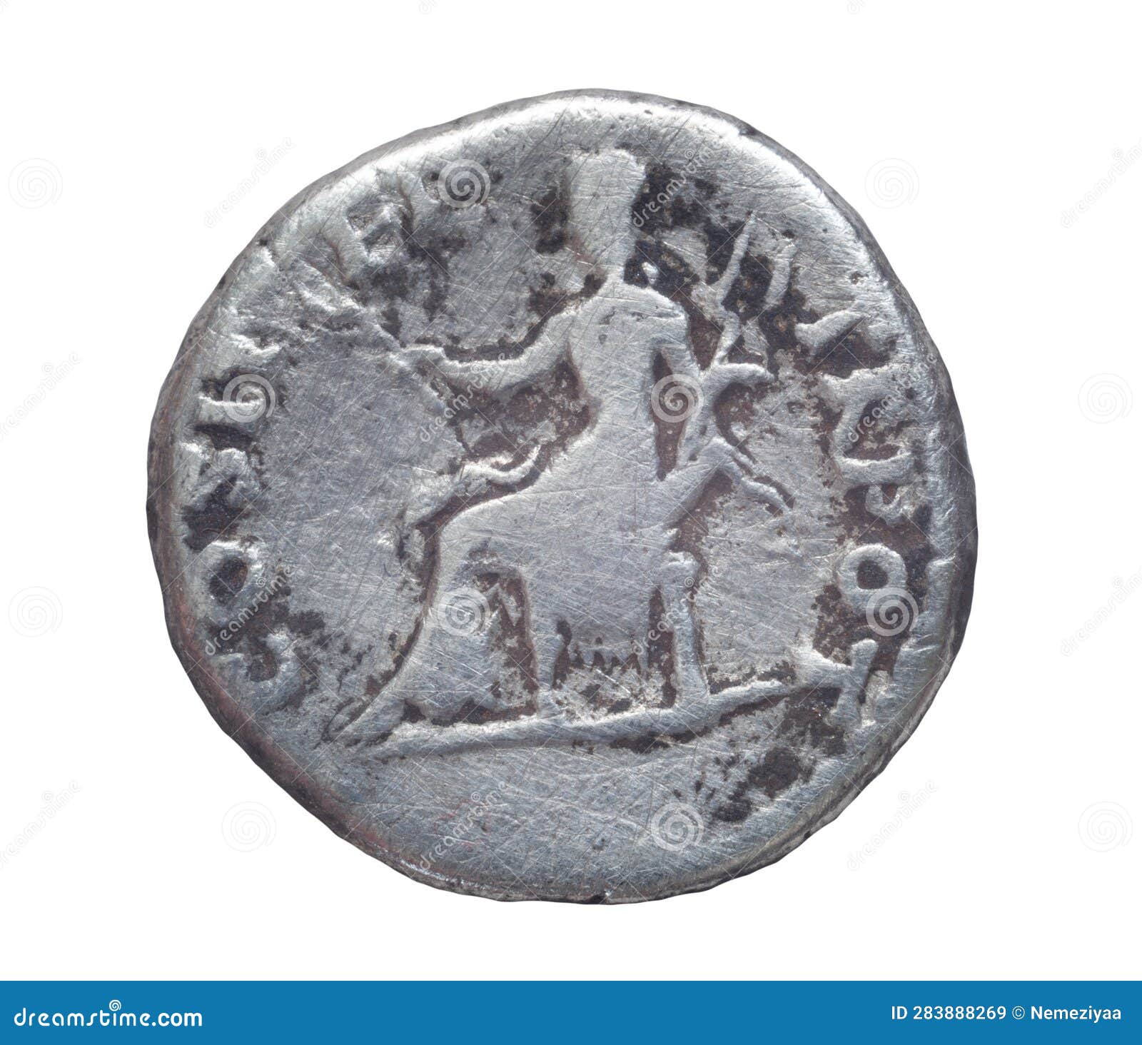 Ancient Roman Coin Denarius Stock Image - Image of denarius, history ...