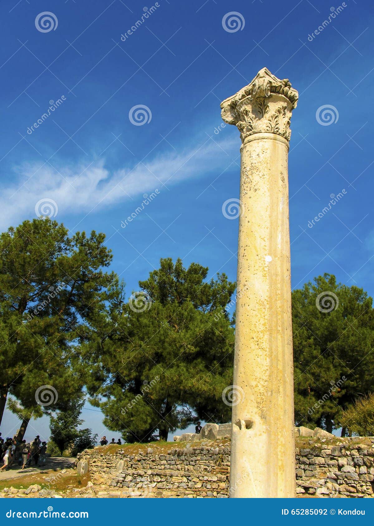 Ancient Roman column stock photo. Image of sunset, evening - 65285092