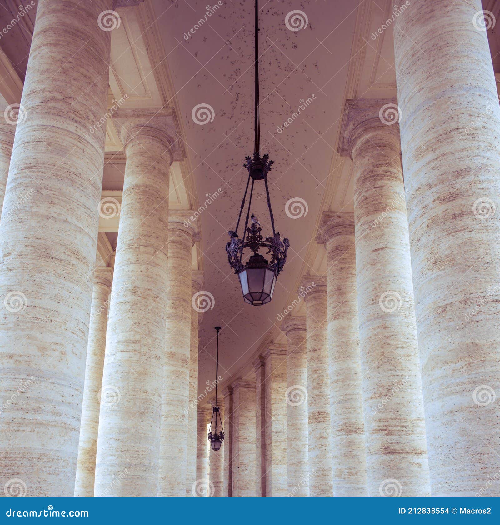 Ancient Roman Columns of Ancient Rome on the Territory of the Vatican ...