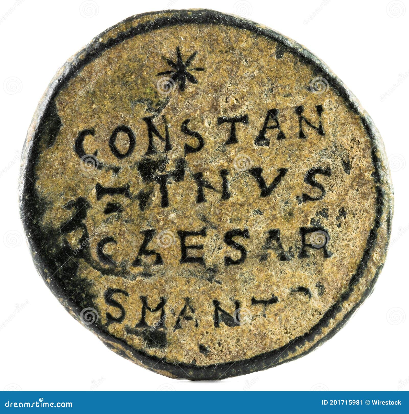 Ancient Roman Copper Coin of Emperor Constantine II Stock Image - Image ...