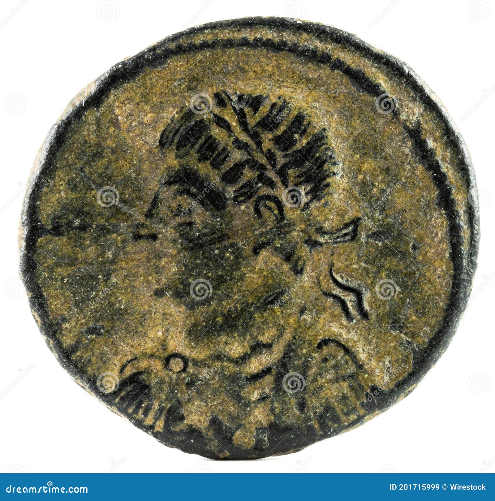 Ancient Roman Copper Coin of Emperor Constantine II Stock Image - Image ...
