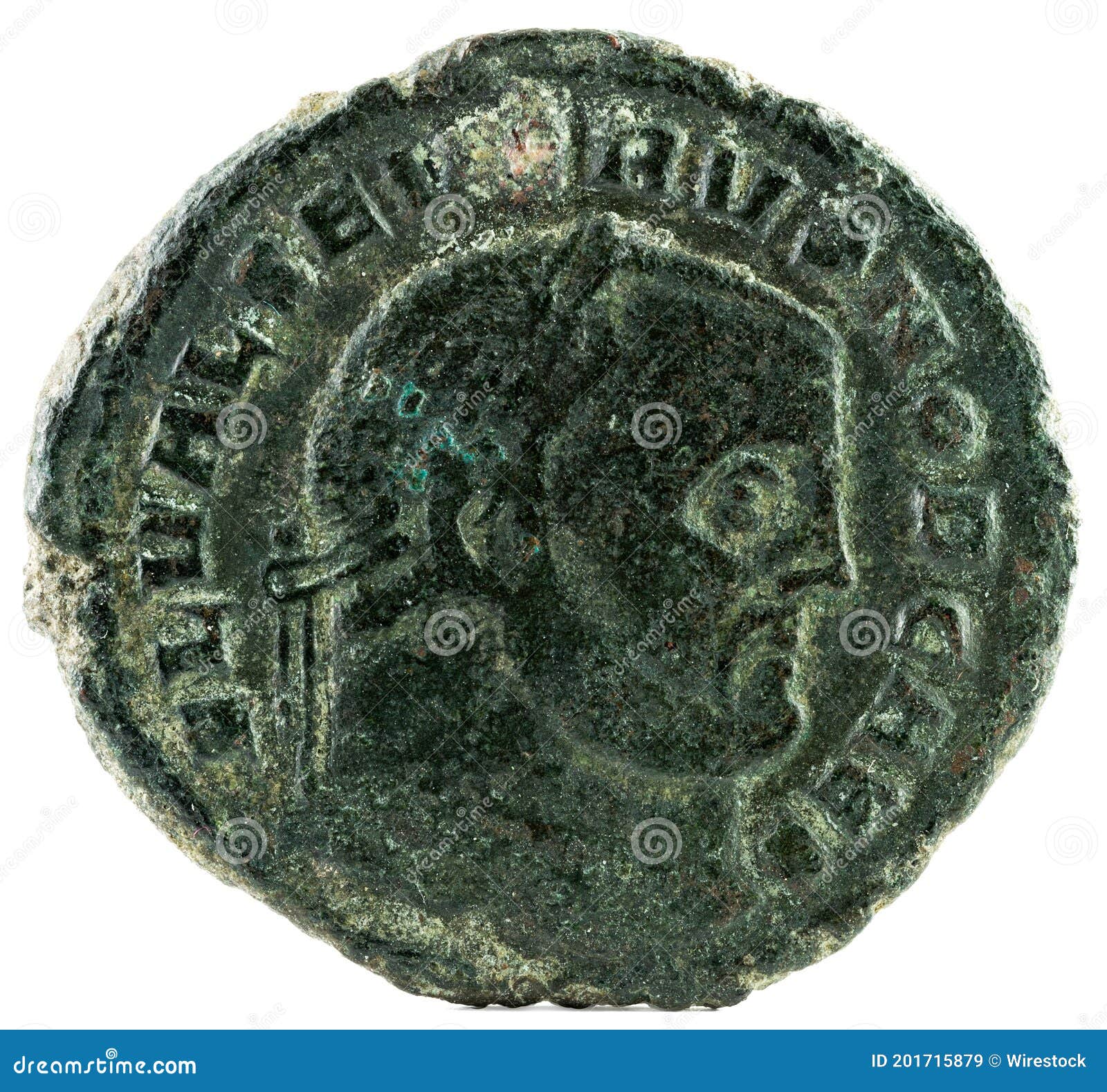 Ancient Roman Copper Coin of Emperor Severus II Stock Image - Image of ...