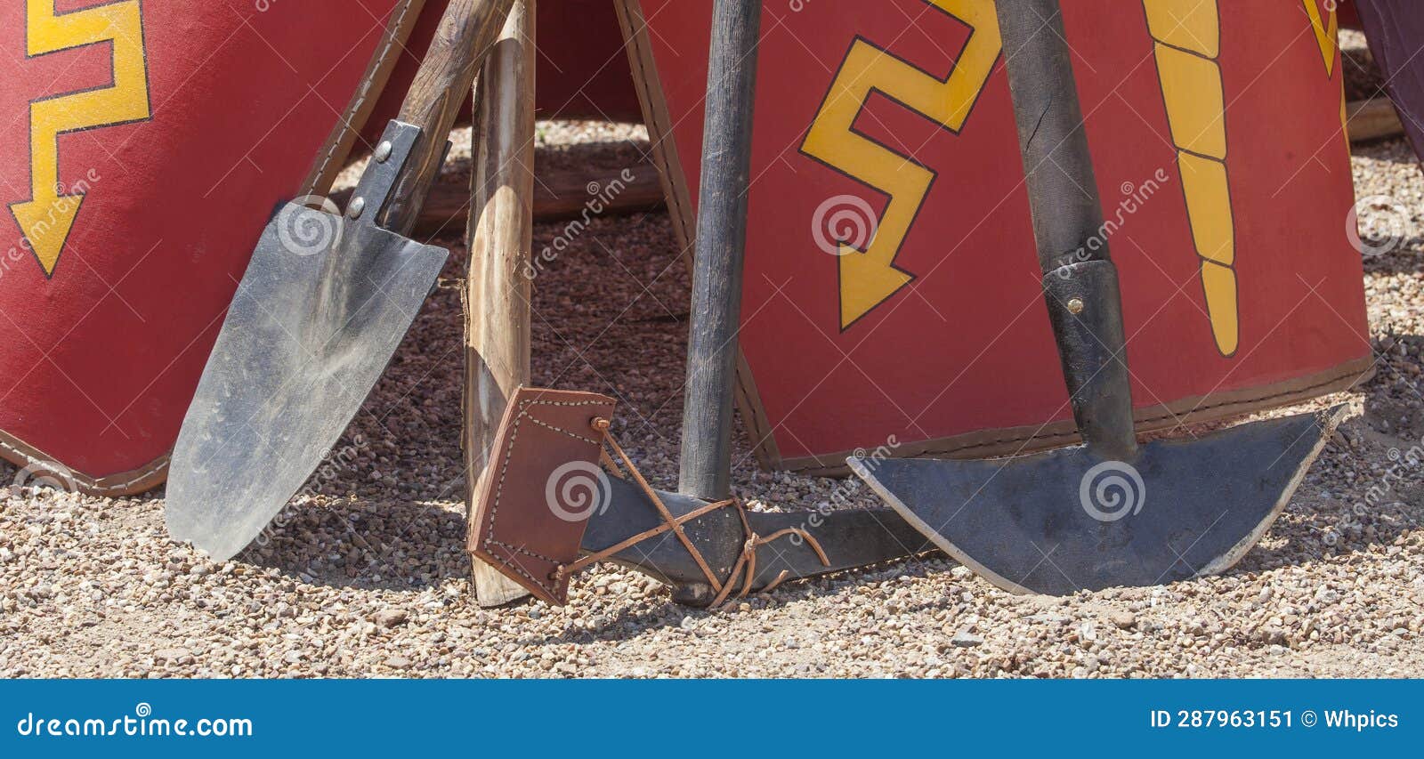Ancient Roman Entrenching Tools Stock Image - Image of reenactment ...