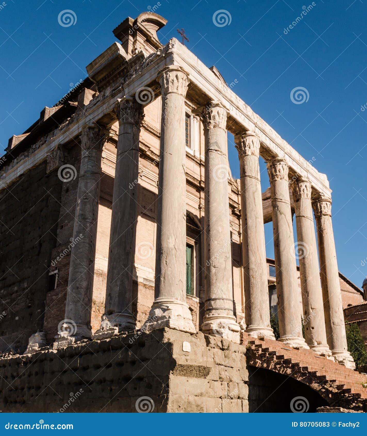 Ancient Roman Forum Building Stock Image - Image of historic, nice ...