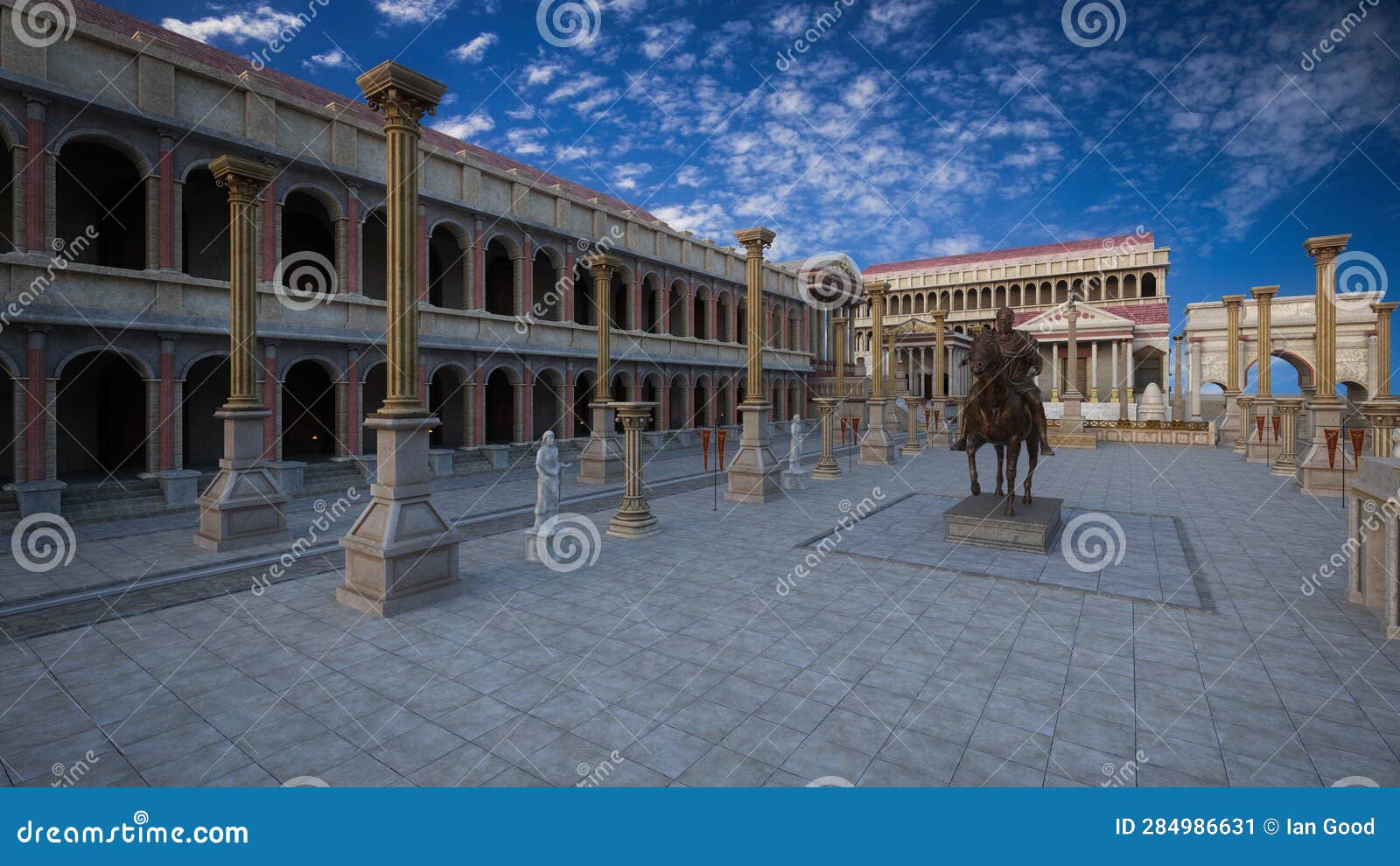 Roman Forum, Forum Romanum Cartoon Vector | CartoonDealer.com #260142957