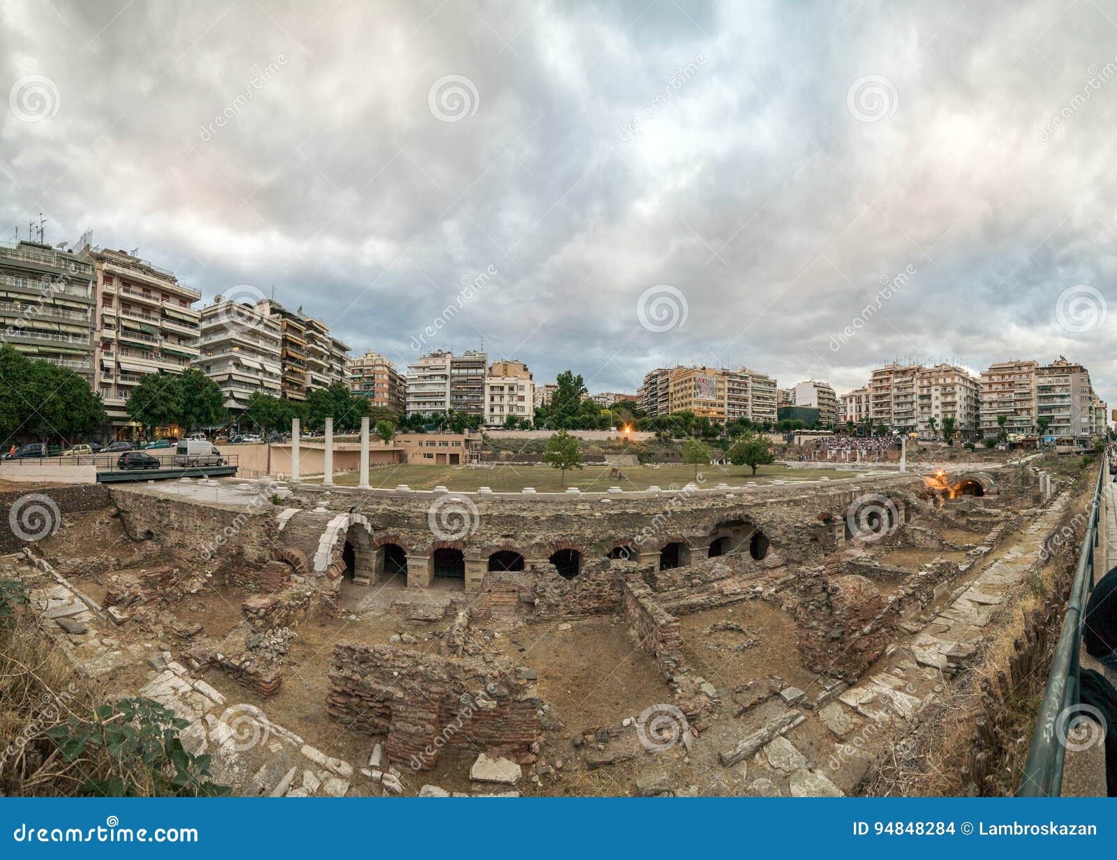 Ancient Roman Forum, Thessaloniki, Greece Stock Photo - Image of card ...