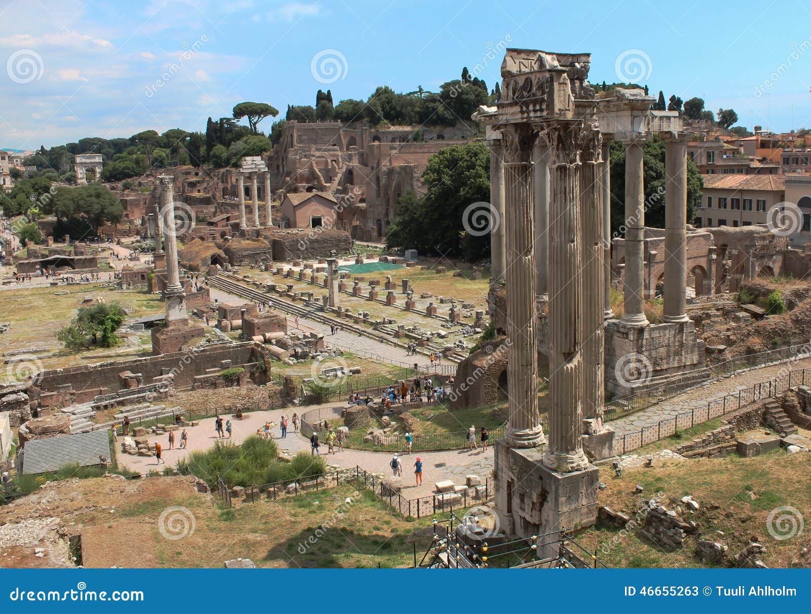 Ancient Roman Forum stock image. Image of forum, summer - 46655263