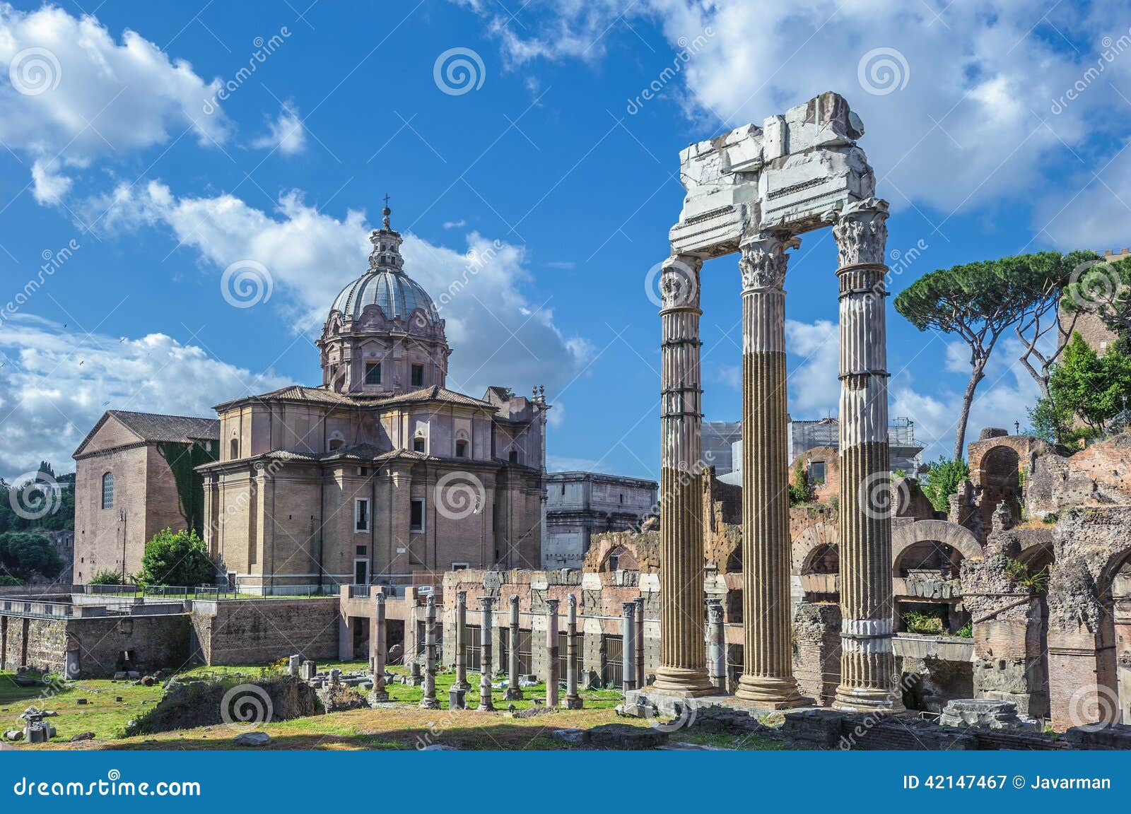 Ancient Roman Forums in Rome, Italy Stock Image - Image of italy, forum ...