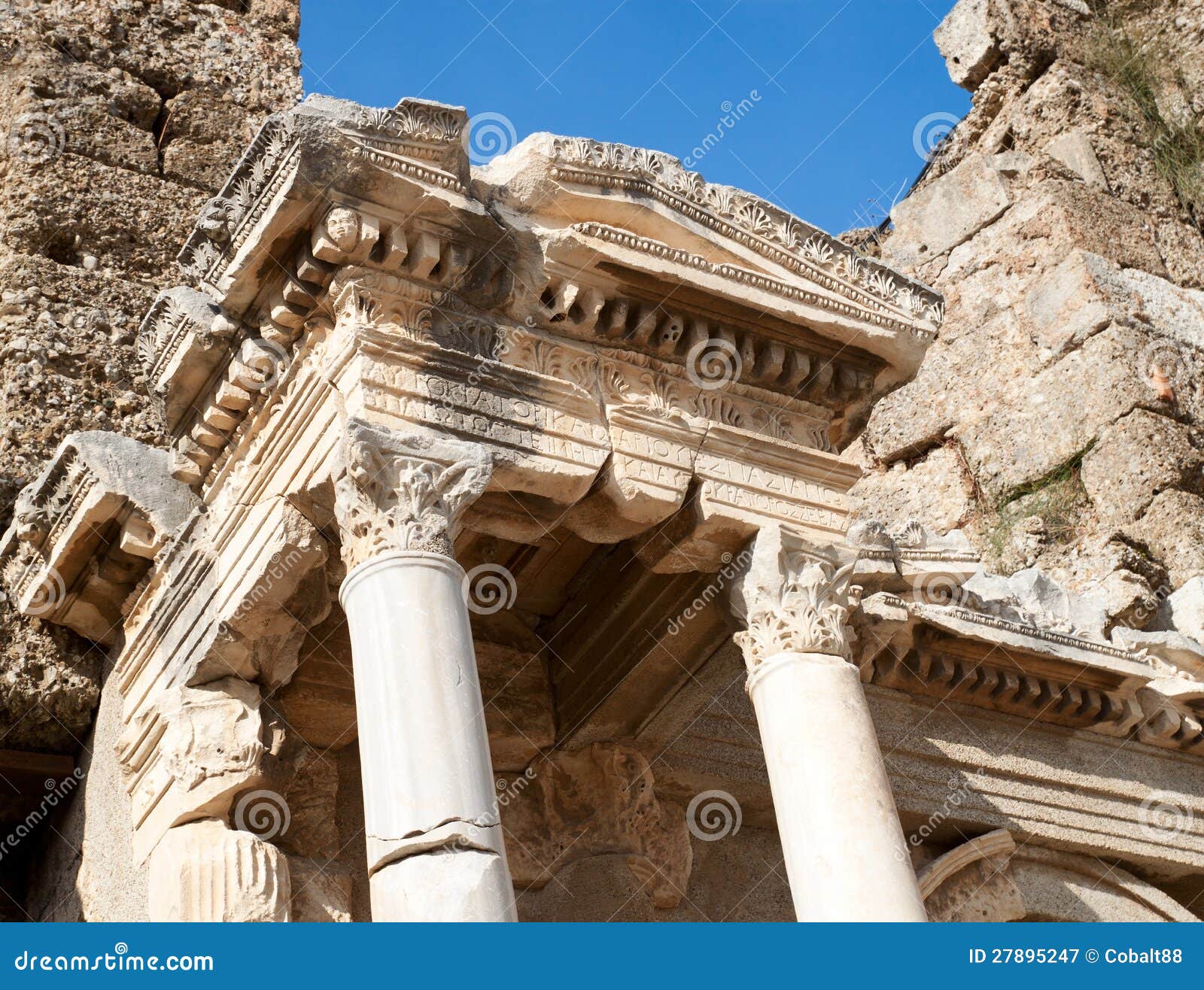 Ancient roman gate stock image. Image of tiles, minor - 27895247