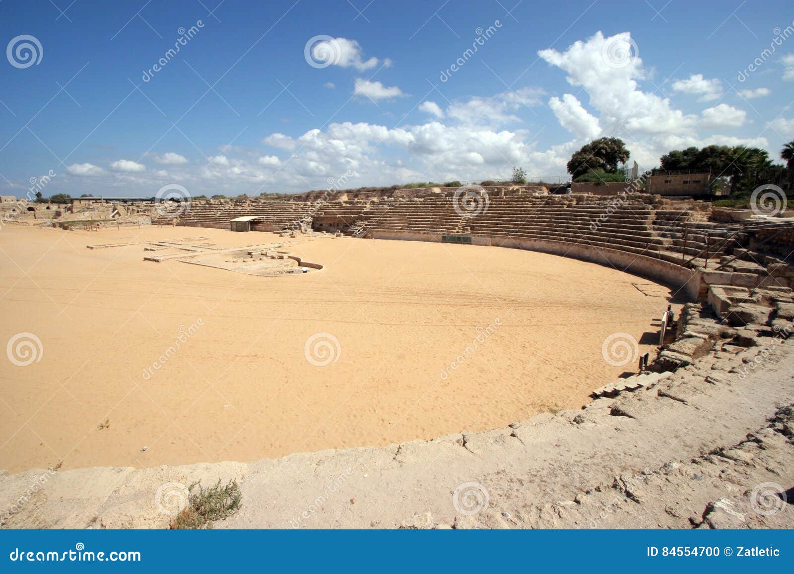Ancient Roman Hippodrome in Caesarea Stock Photo - Image of marble ...