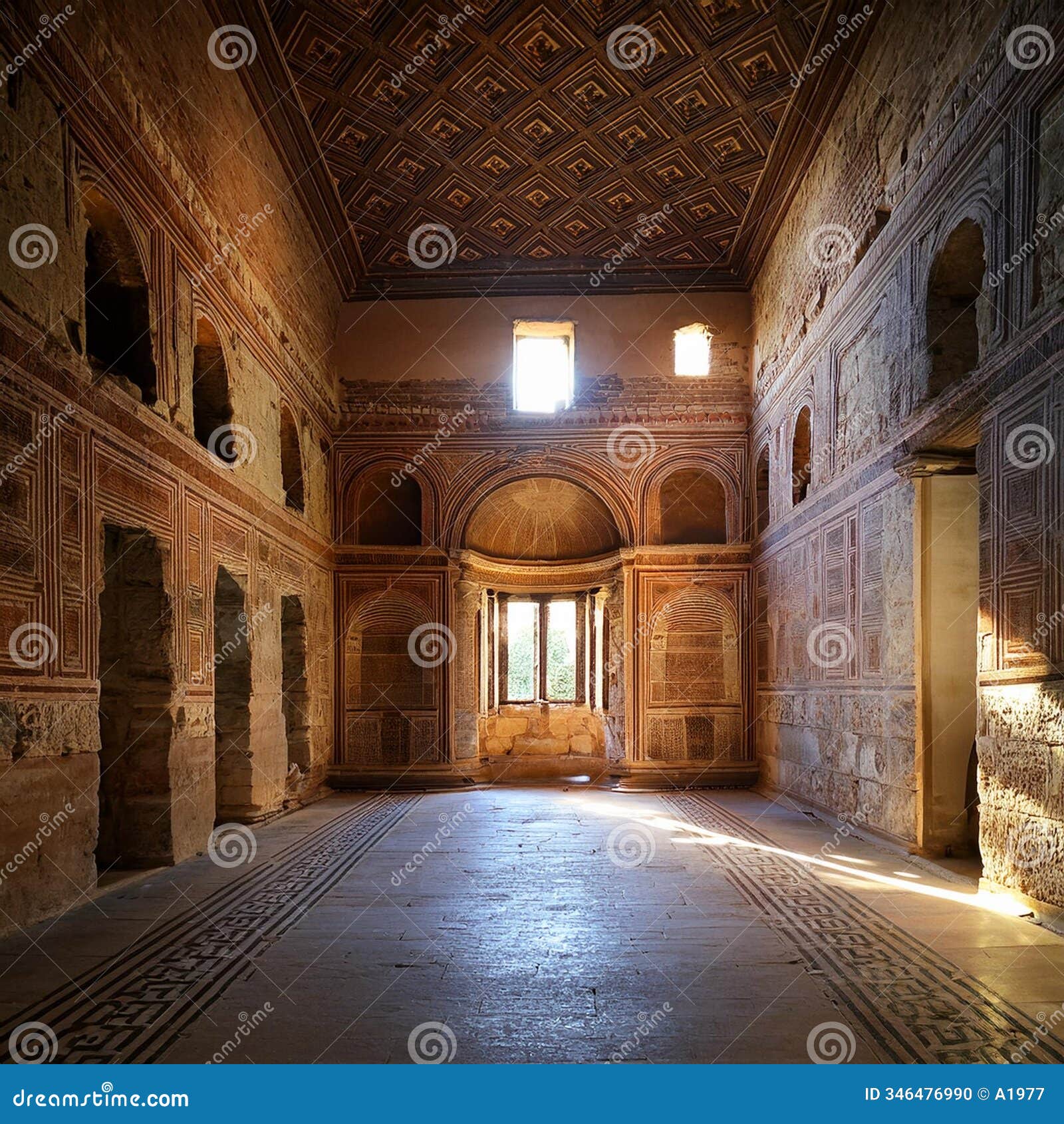 Ancient Roman Inner Room, AI Generated Stock Illustration ...