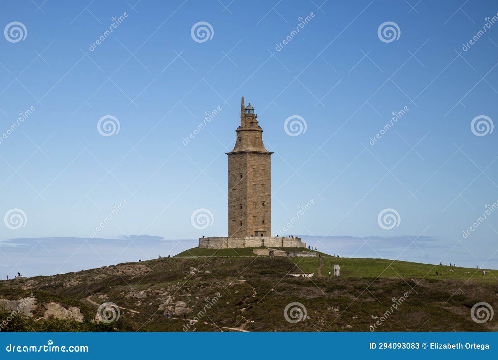 Ancient Roman Lighthouse in Operation, Tower of Hercules Stock Image ...
