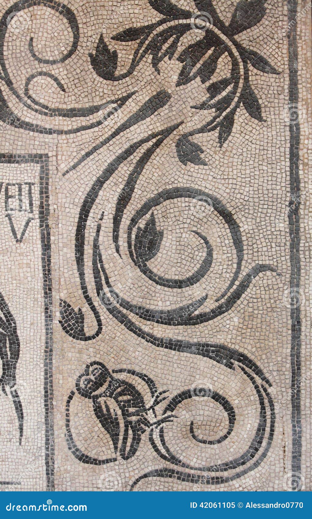 Ancient roman mosaic stock image. Image of mythology - 42061105