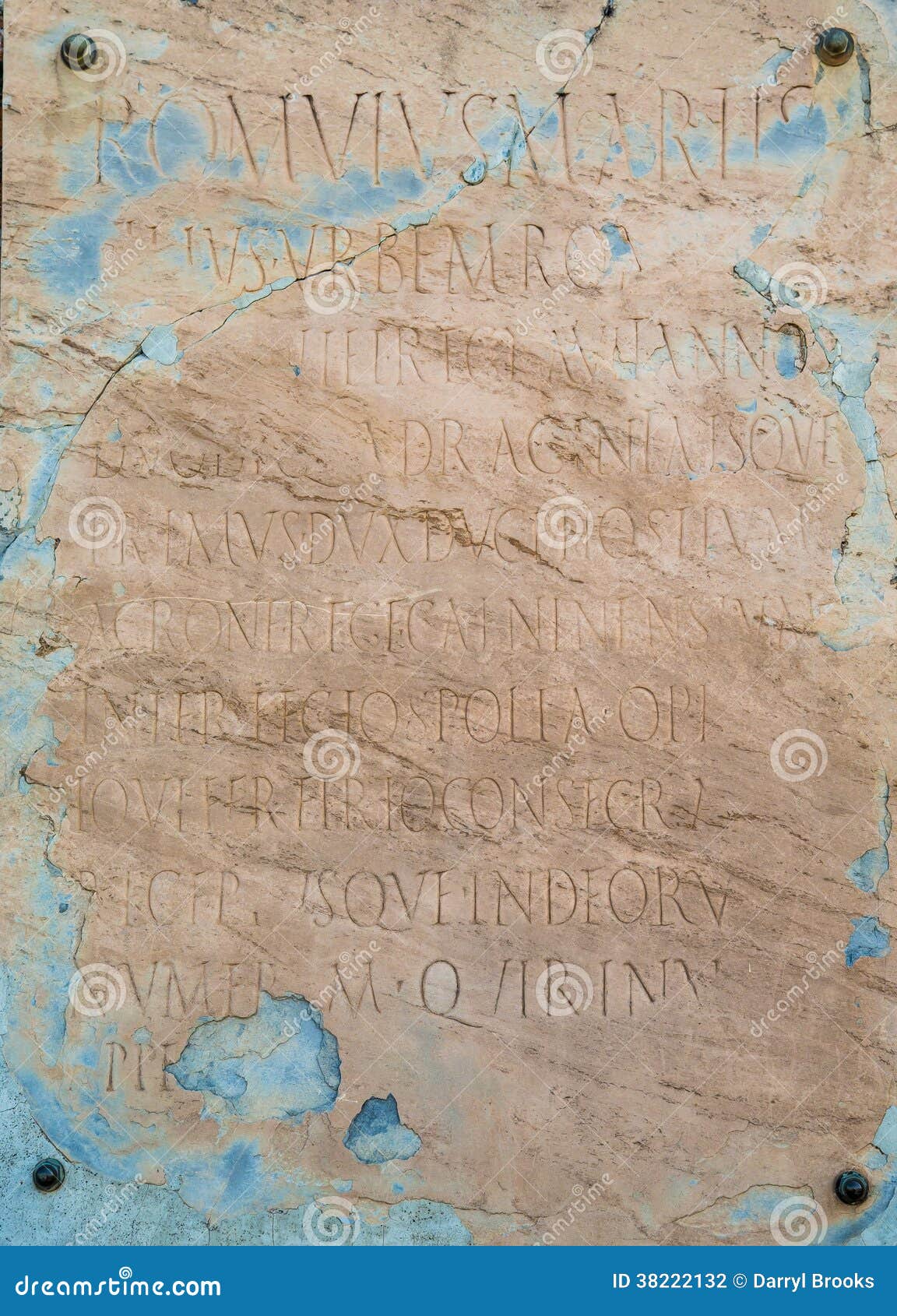 Ancient Roman Plaque in Pompeii Stock Photo - Image of history ...