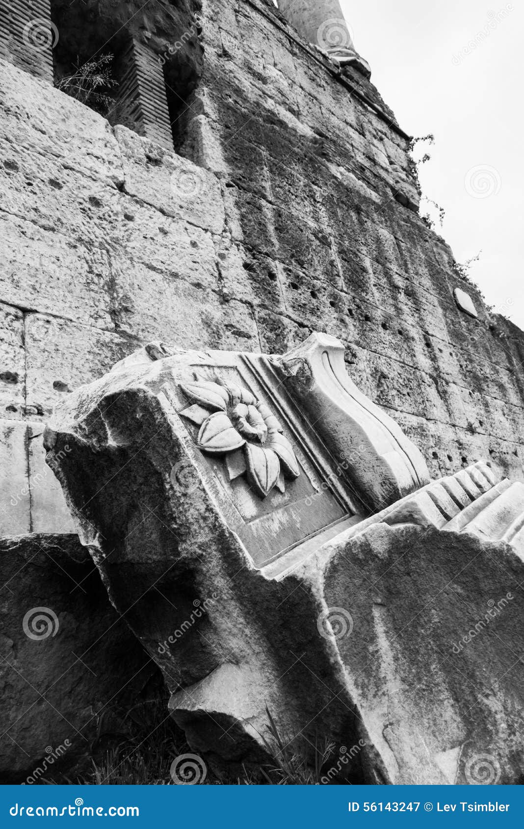 Ancient Roman remains stock image. Image of italy, travel - 56143247