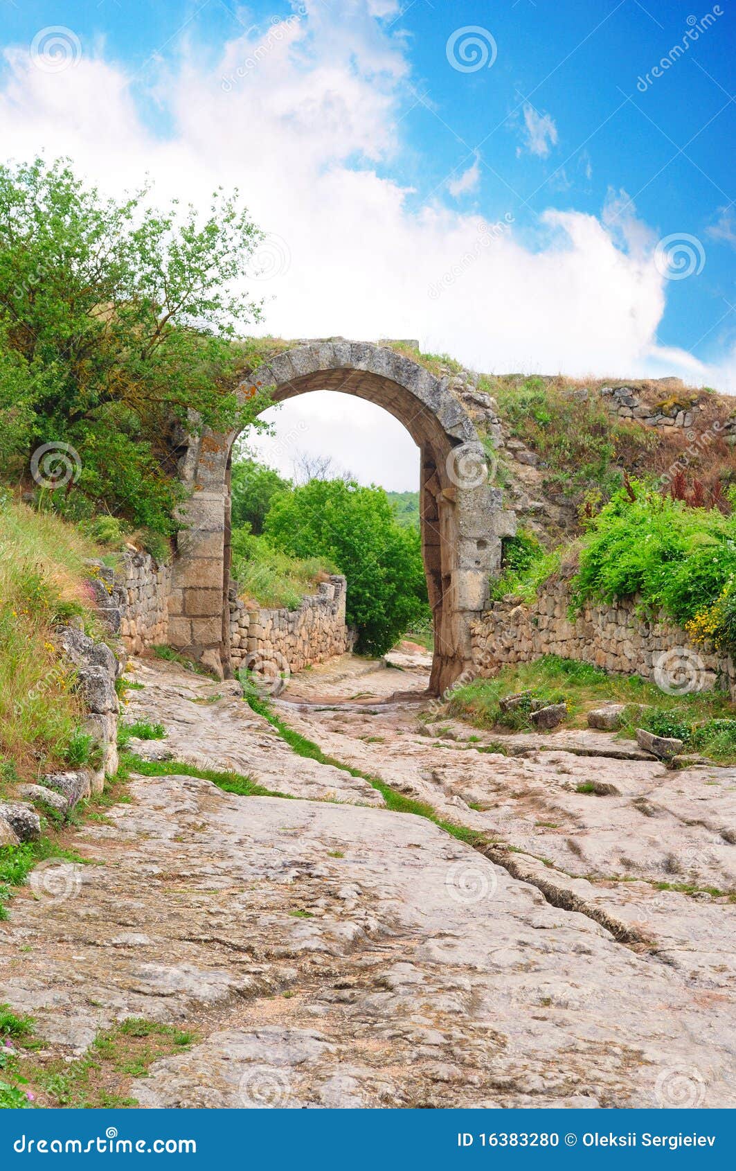 Ancient Roman road stock photo. Image of decoration, mediterranean ...