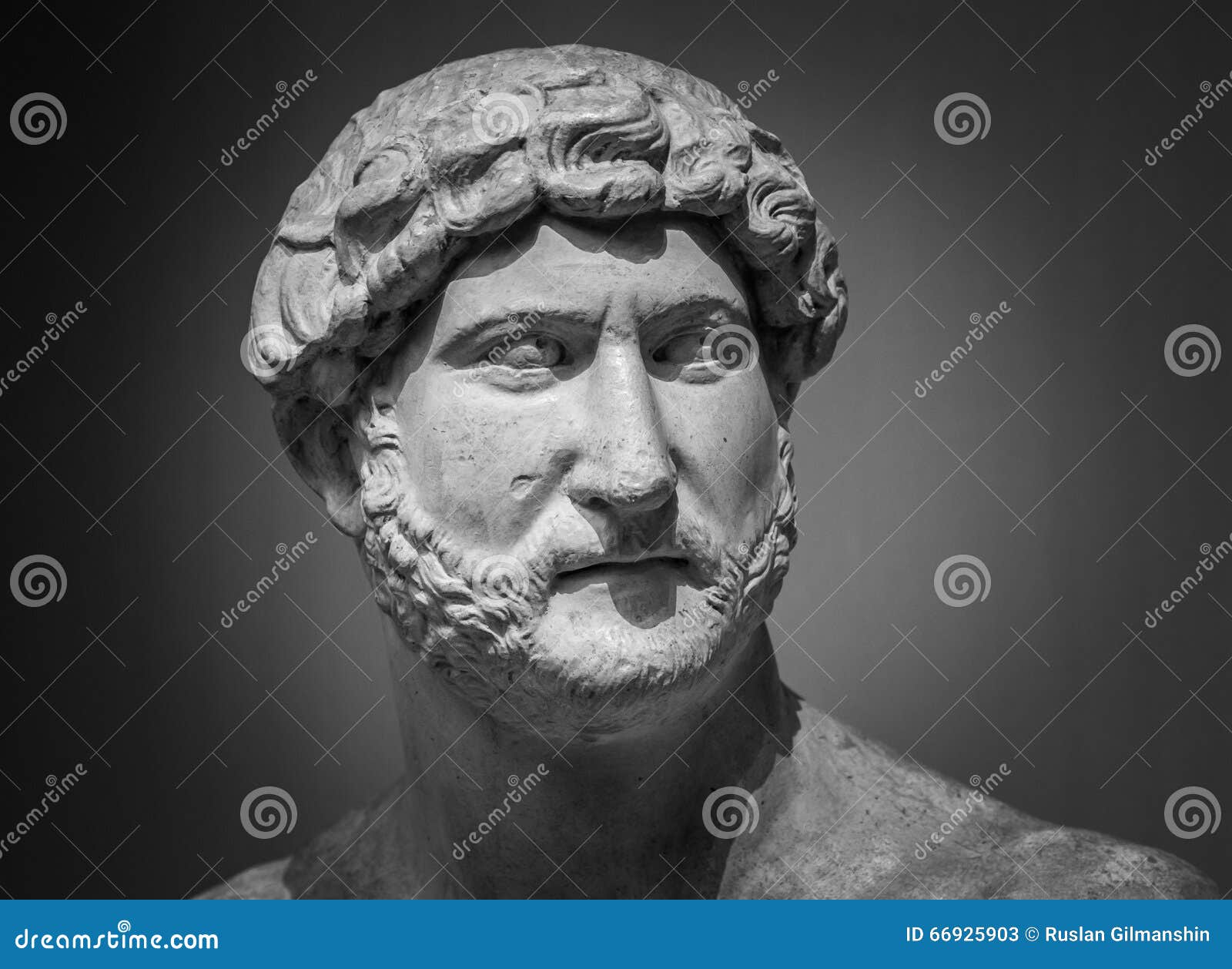 Ancient Roman Sculpture of the Emperor Hadrian Stock Image - Image of ...