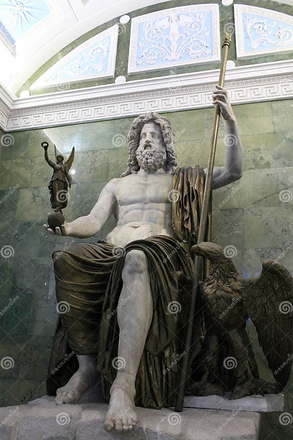 Ancient Roman Sculpture of Jupiter Stock Image - Image of king, adult ...