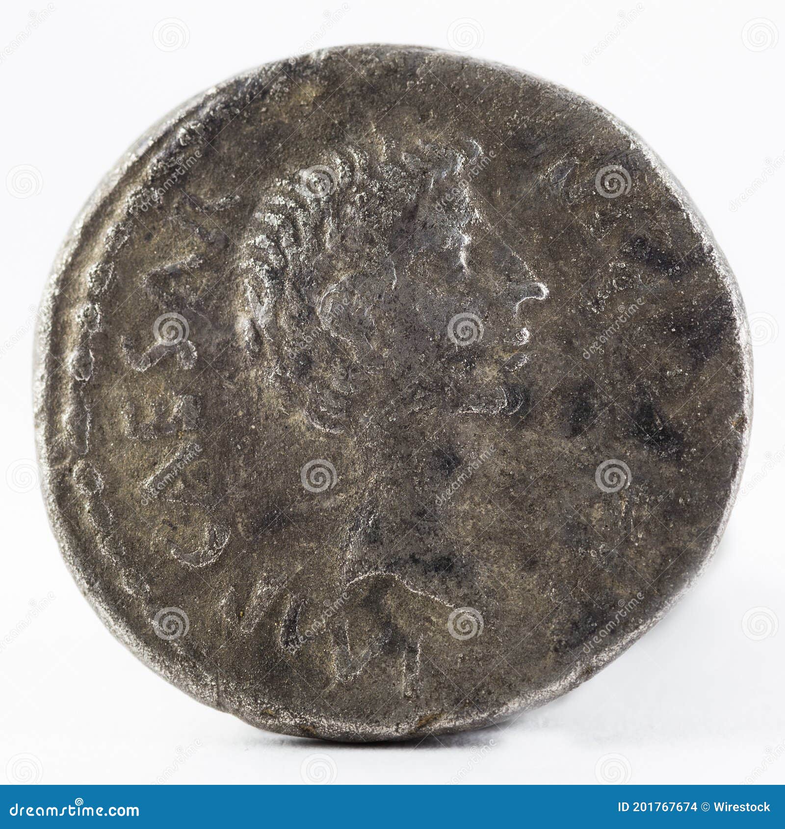 Ancient Roman Silver Denarius of Marcus Vipsanius Agrippa Stock Photo ...