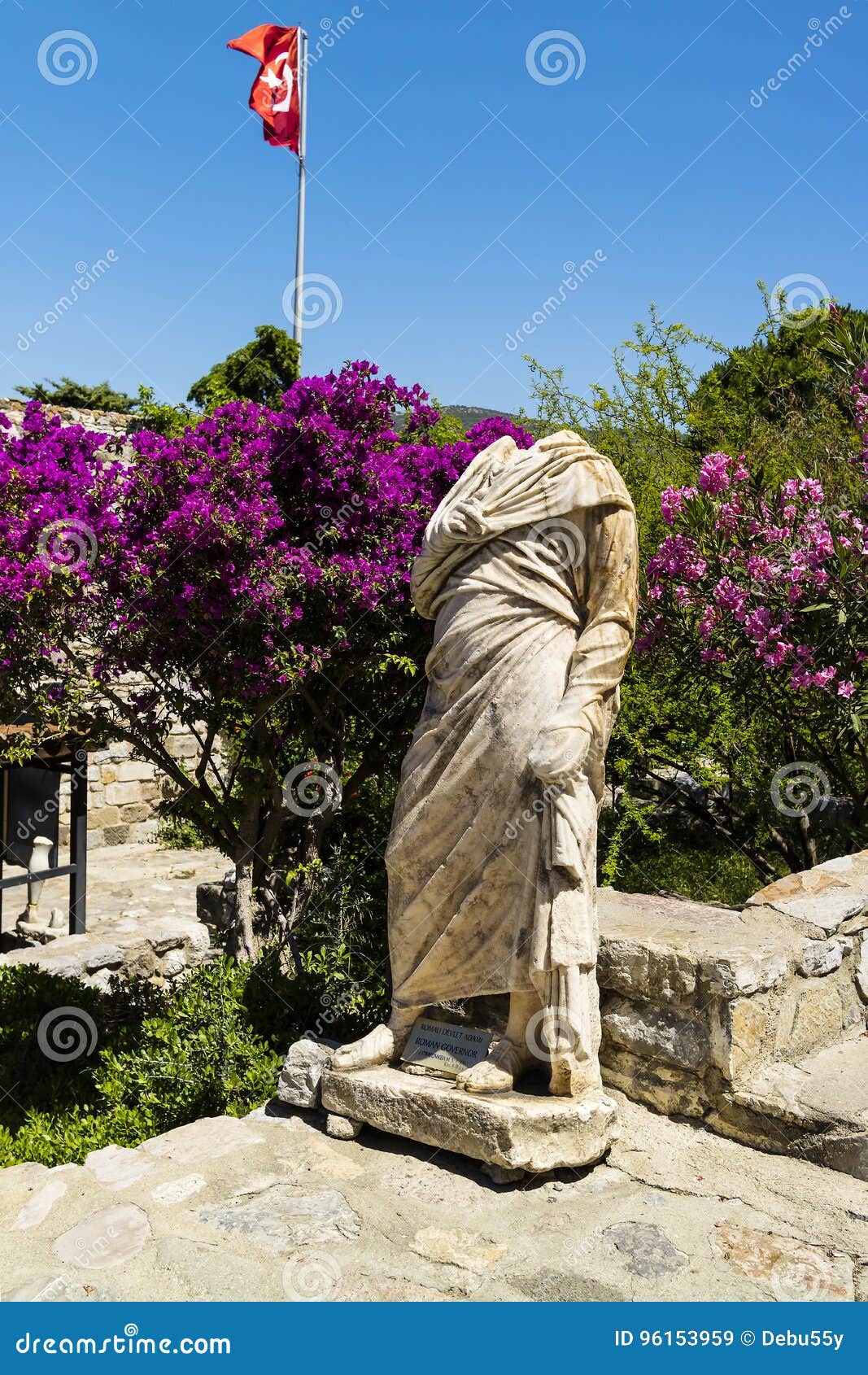 Ancient Roman Statue at the Medieval Castle in Bodrum, Turkey. Stock ...