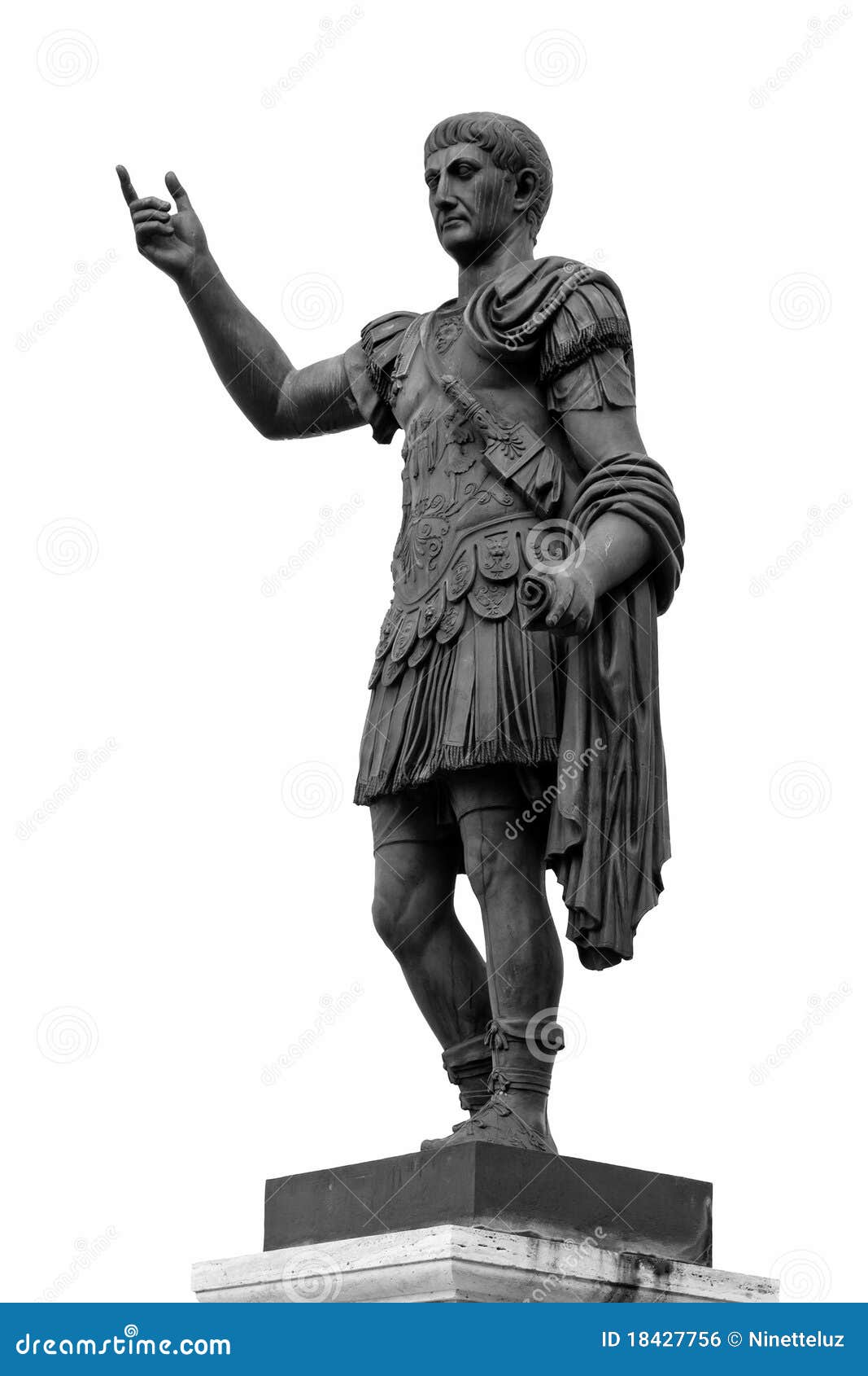 Ancient Roman Staue stock photo. Image of emperor, bronze - 18427756