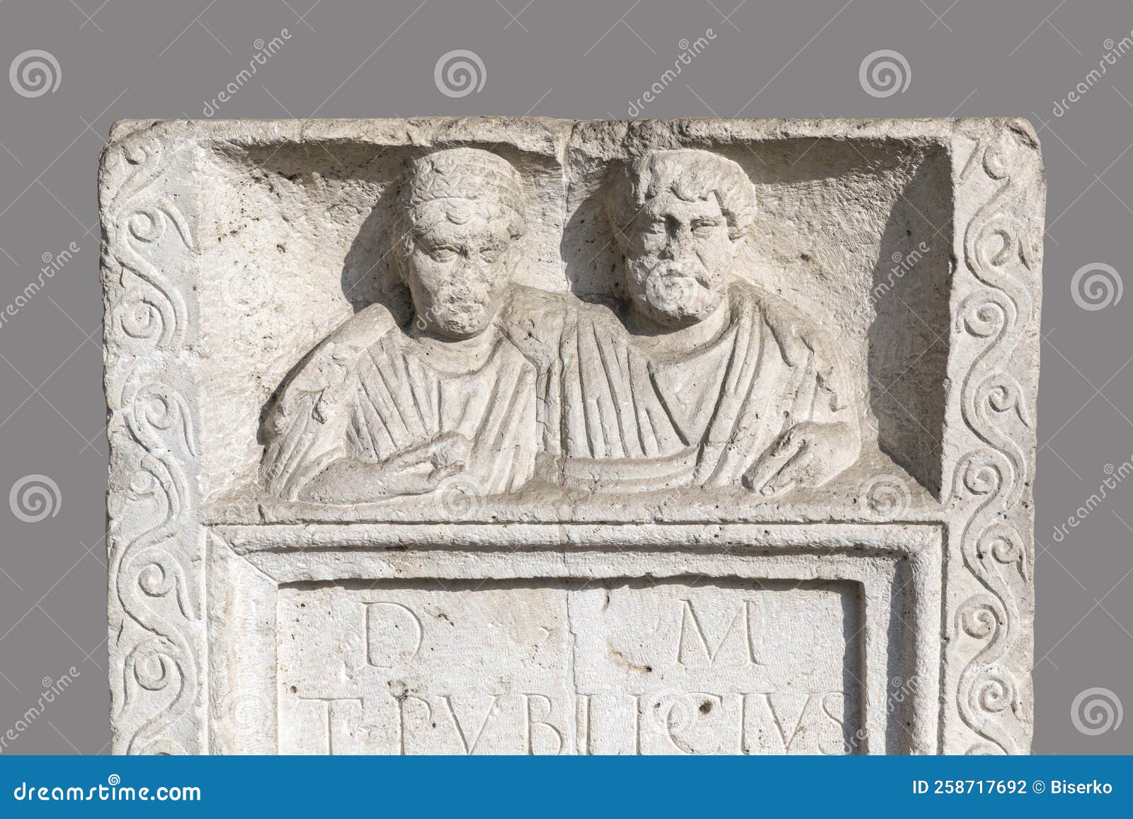 Ancient Roman Stone from the Grave Stock Photo - Image of decoration ...