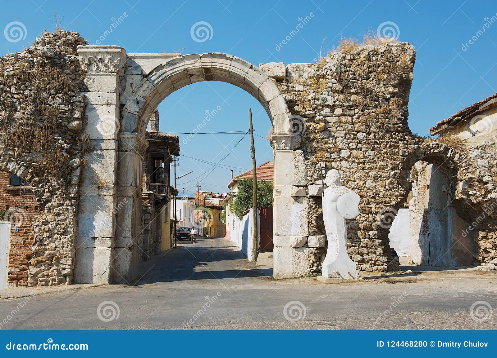 Ancient Roman Stone Town Gate in Milas, Turkey. Editorial Image - Image ...