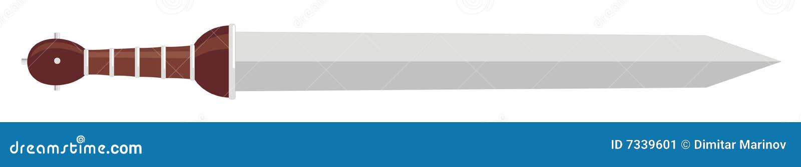 Ancient roman sword stock vector. Illustration of arms - 7339601