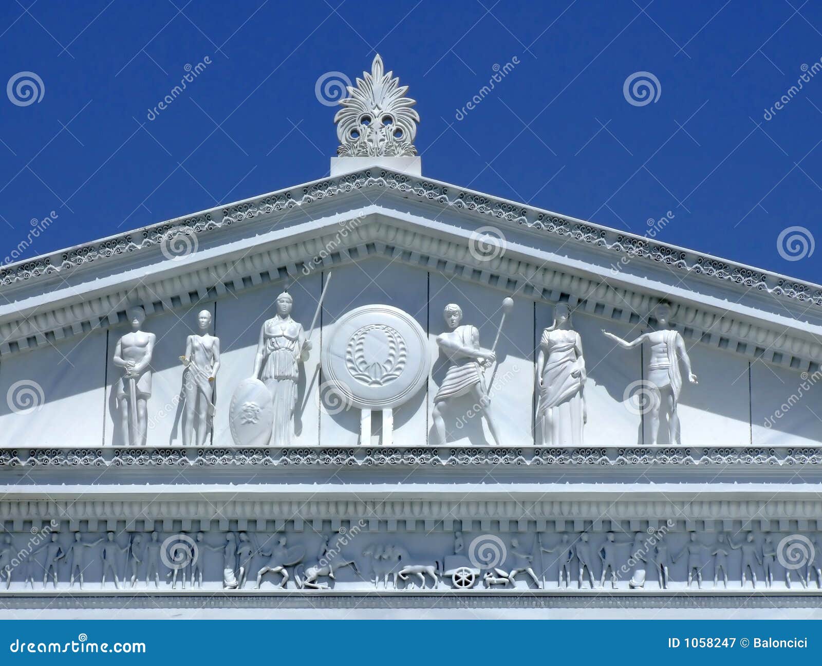 Ancient Roman temple stock image. Image of building, creature - 1058247