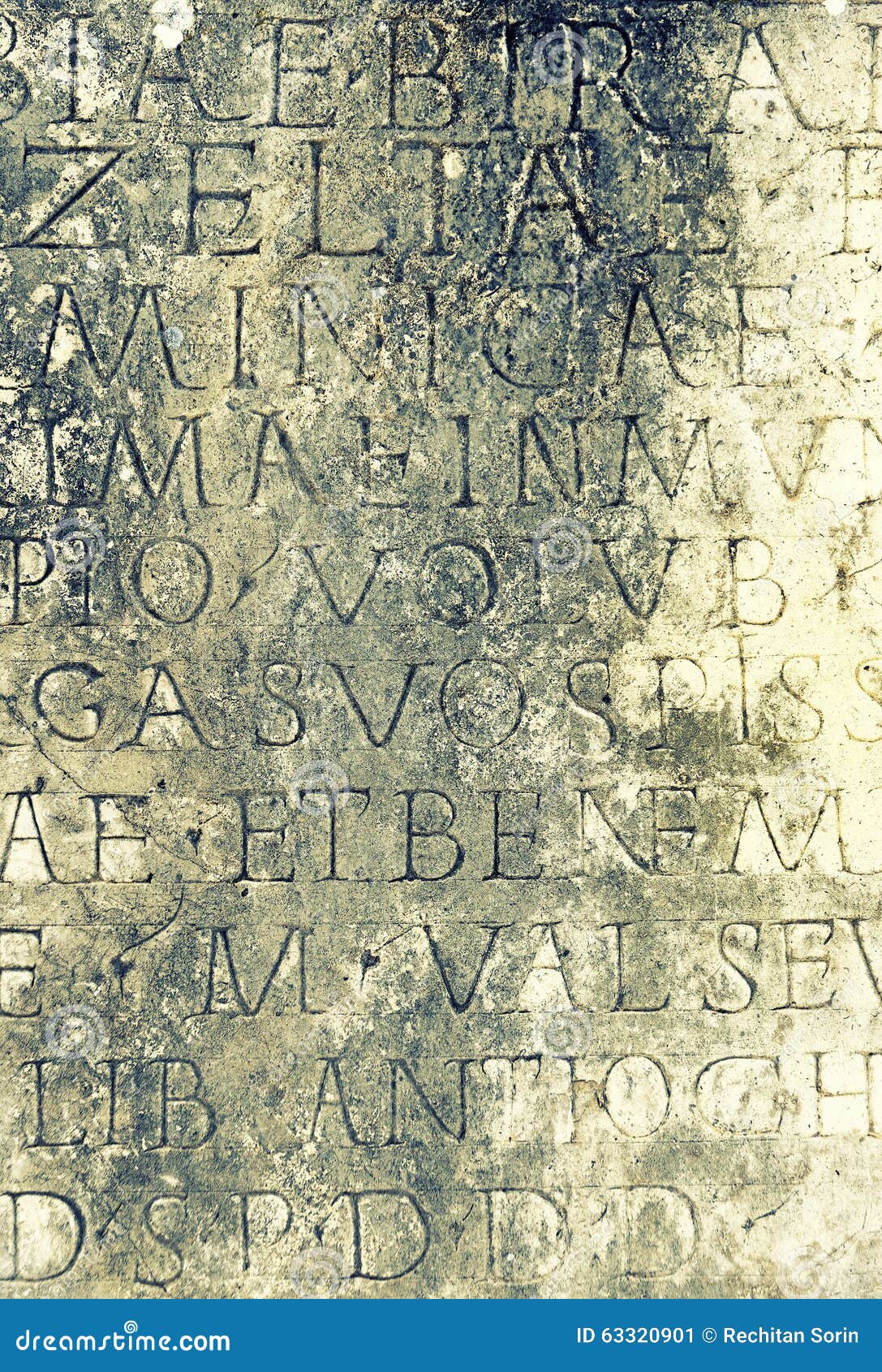 Ancient Roman Text Engraved on a Stone Stock Image - Image of message ...