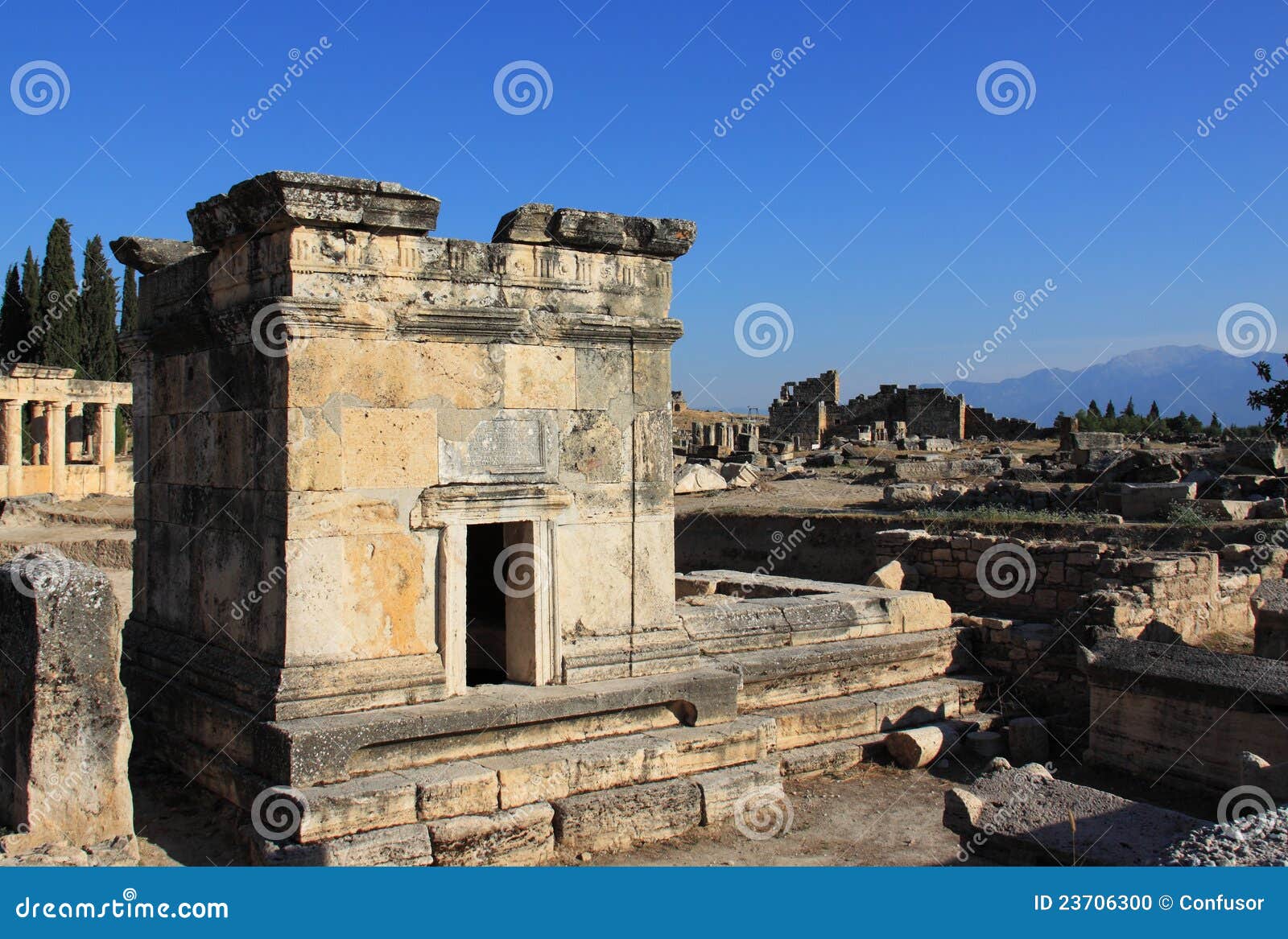Ancient Roman tombs stock photo. Image of ruin, pamukkale - 23706300