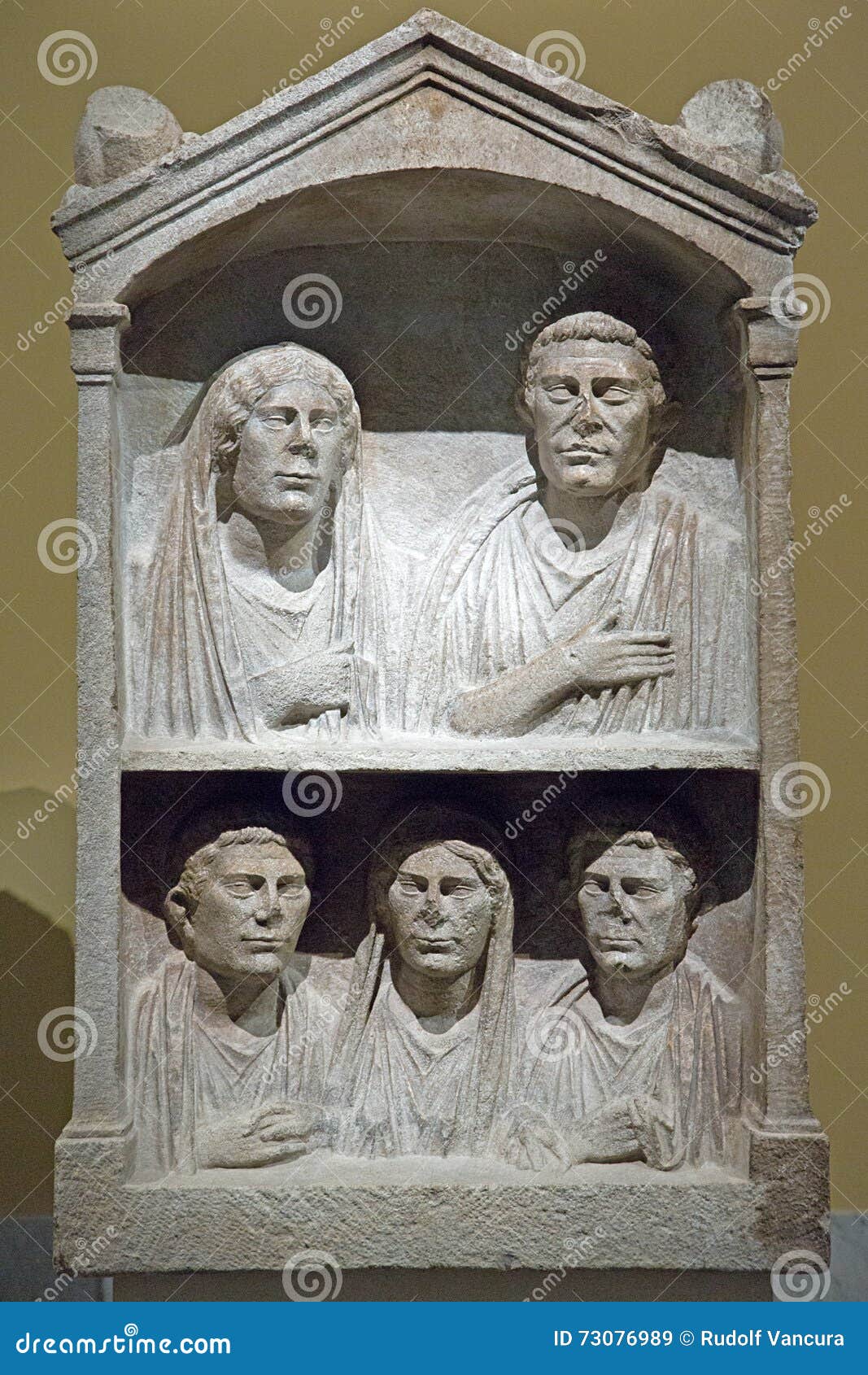 Ancient Roman Tombstone stock image. Image of busts, roman - 73076989