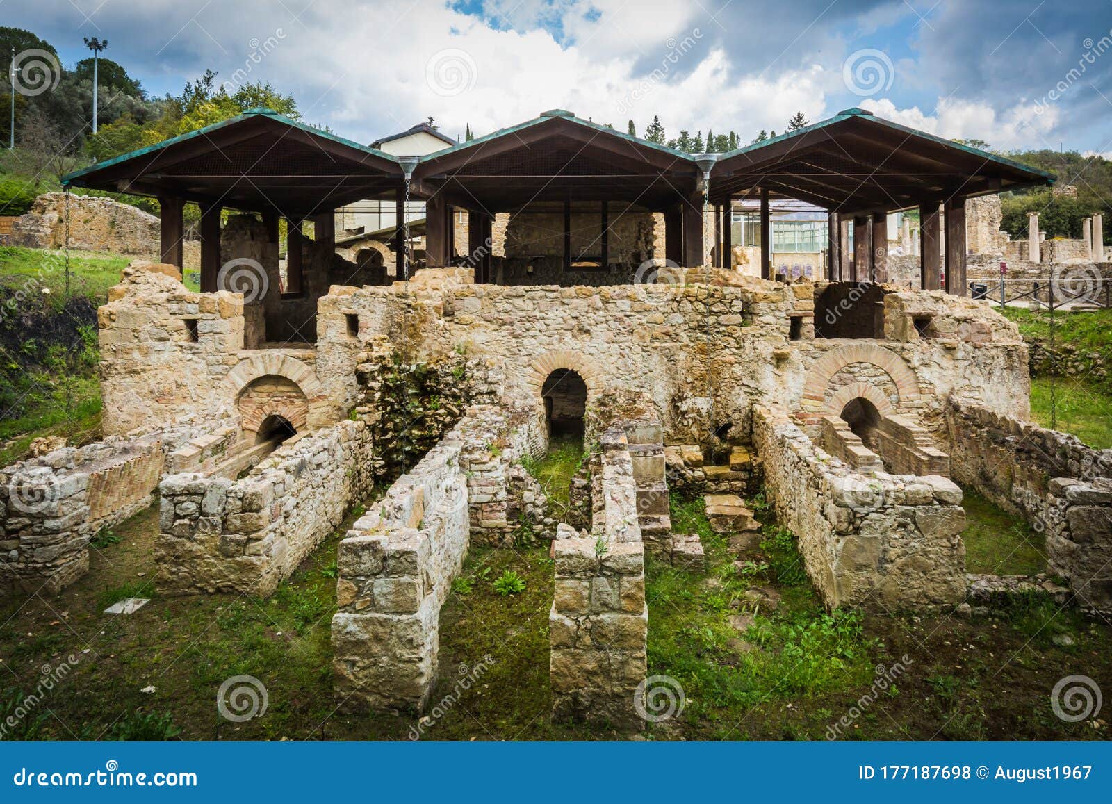 The ancient roman villa 1 stock photo. Image of column - 177187698