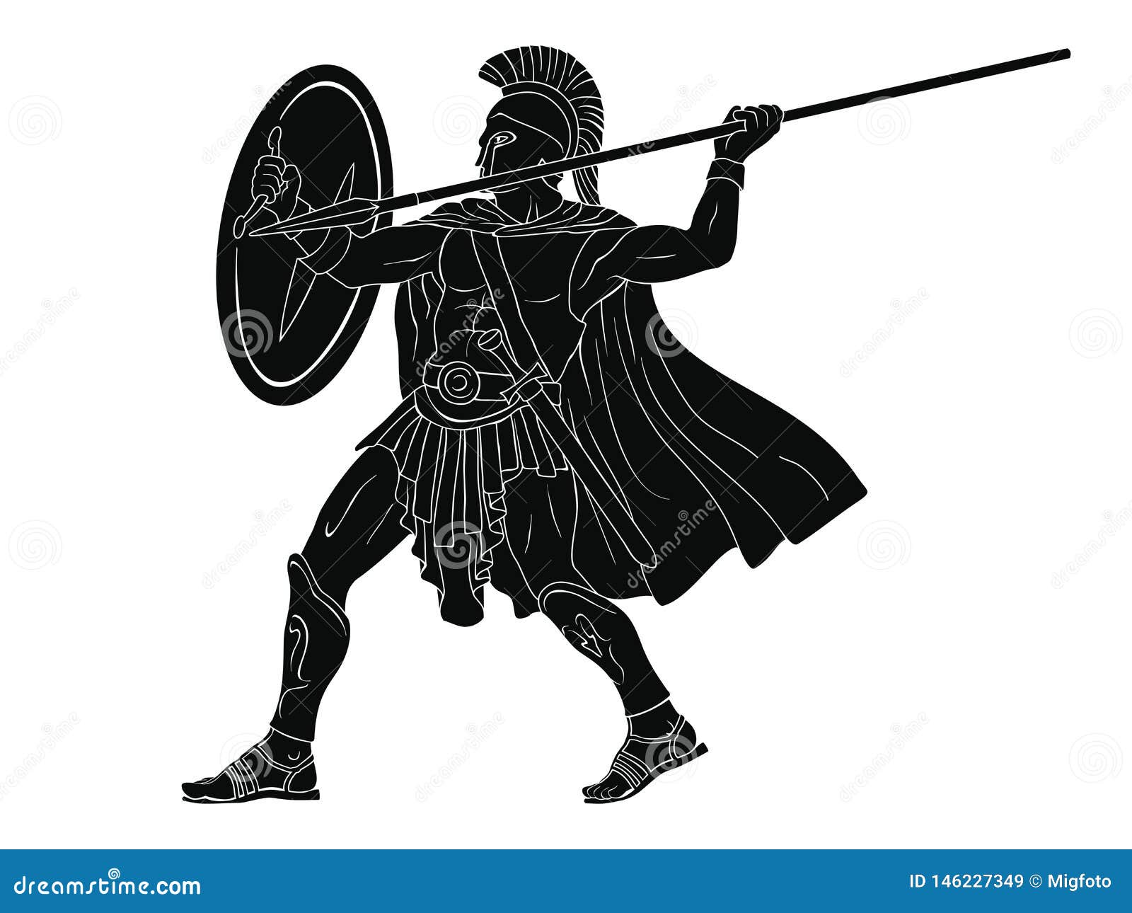 Ancient Roman Warrior. stock vector. Illustration of roman - 146227349
