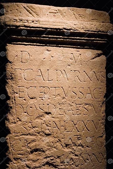 Ancient Roman Writing stock image. Image of rough, chiseled - 1670339