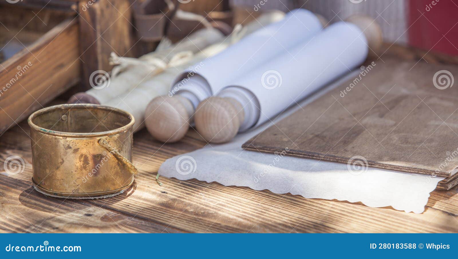 Ancient Roman Writing and Documents Management Implements Stock Photo ...