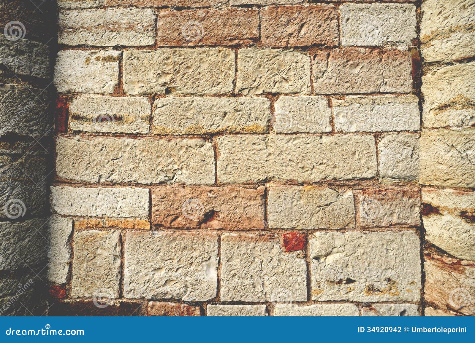 Ancient romanesque wall stock photo. Image of outside - 34920942