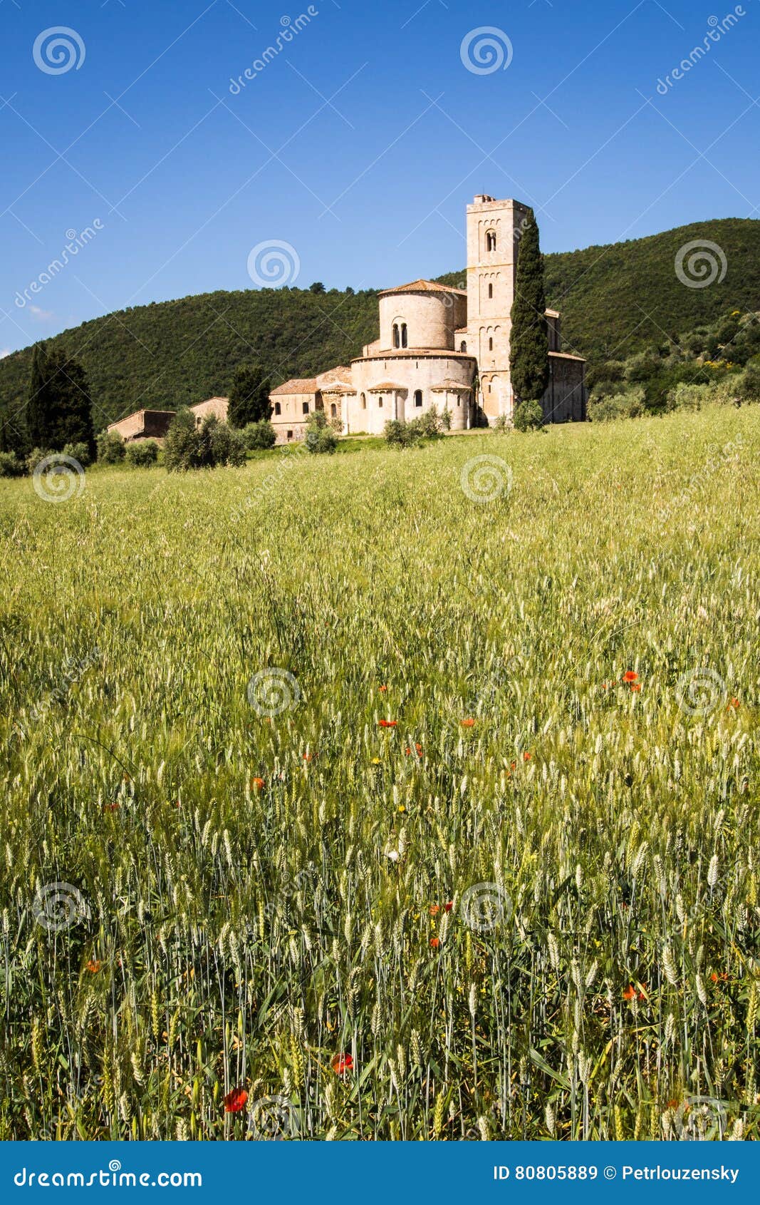 Ancient Romanic Basilica Church Stock Image - Image of mysterious ...