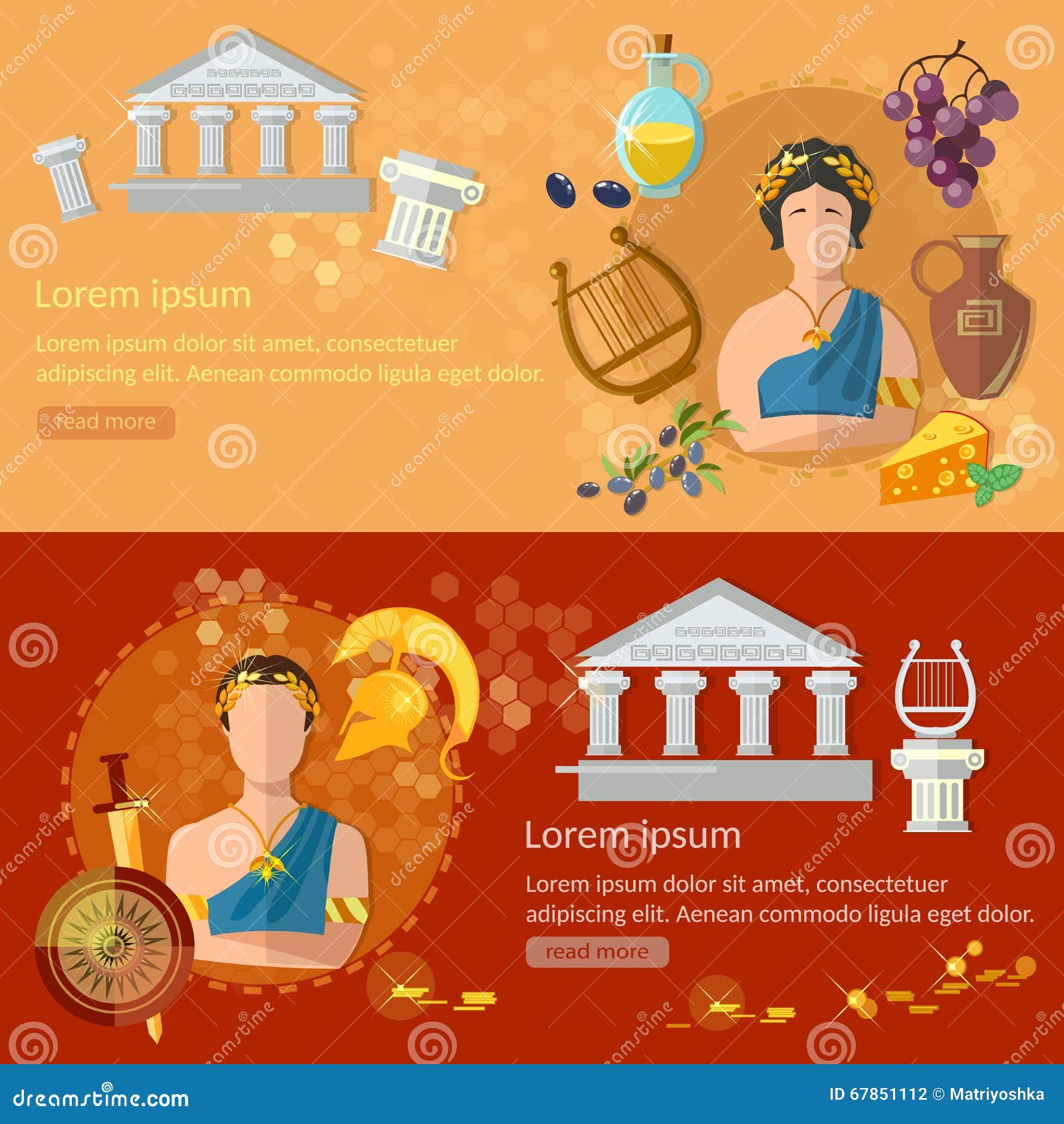 Ancient Rome Hierarchy Characters, Vector Flat Isolated Illustration ...