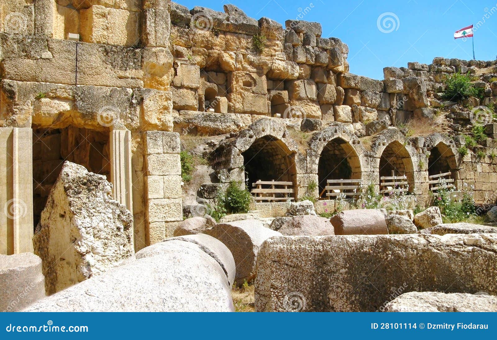 Ancient Rome Architecture of Lebanon Stock Photo - Image of landmark ...