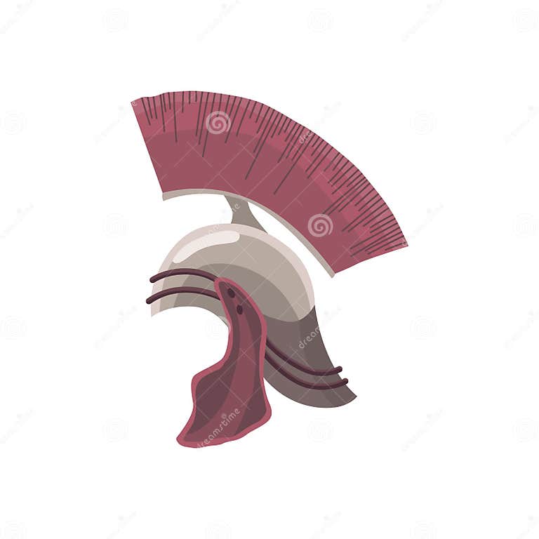 Ancient Rome Centurion Helmet with the Crest in Vector. Head Protection ...