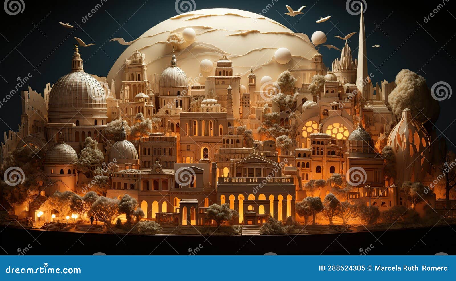 Ancient Rome City, 3D Style. AI Generated Stock Illustration ...
